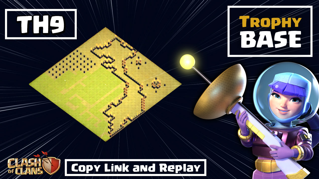 NEW BASE TH9 BAY HUYỀN THOẠI CHỐNG TH7 ĐÁNH KHÔNG ĐƯỢC SAO NÀO Clash of clans